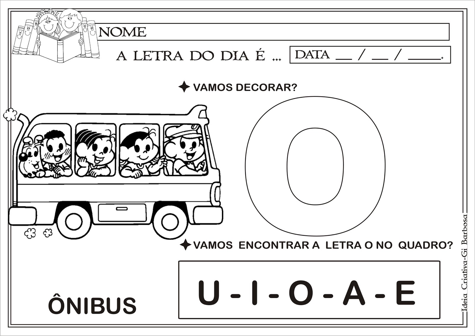 Atividade Letra O Educação Infantil