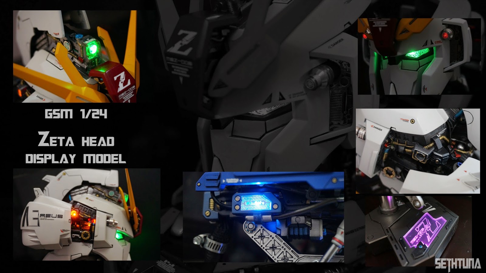 GSM 1/24 Tansformable Zeta Gundam Head Display + Full LED Function