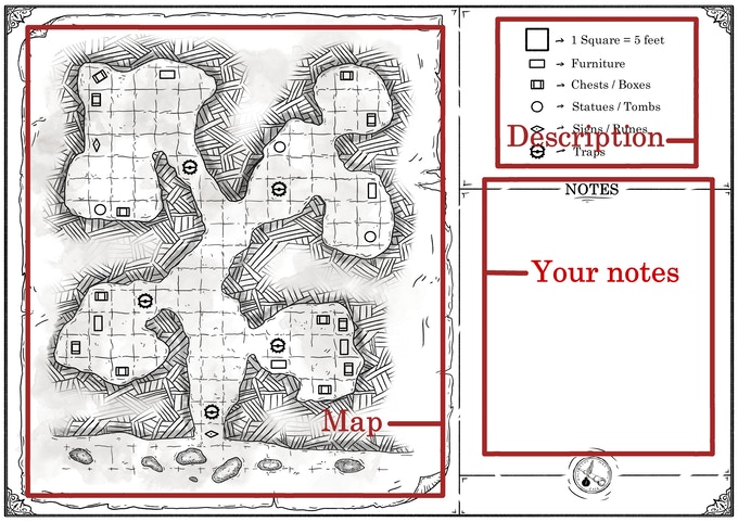Tabletop Fix: Xploring Map - Dungeon Battle-Maps Kickstarter
