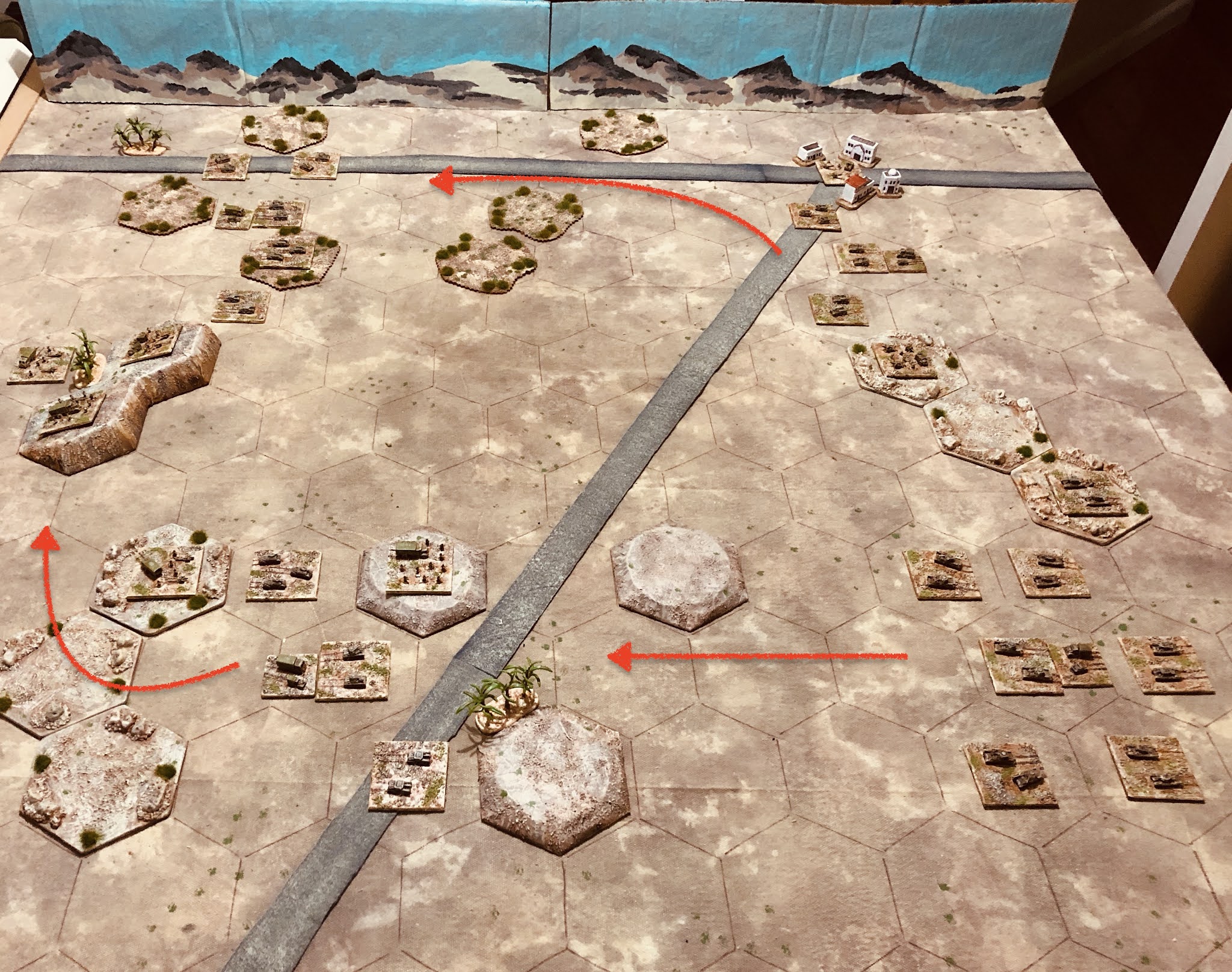 Grid based wargaming - but not always: WW2 Western Desert campaign turn 8