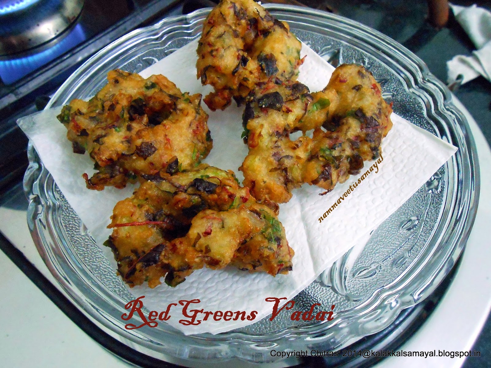 kalakkalsamayal: Red Greens Vadai