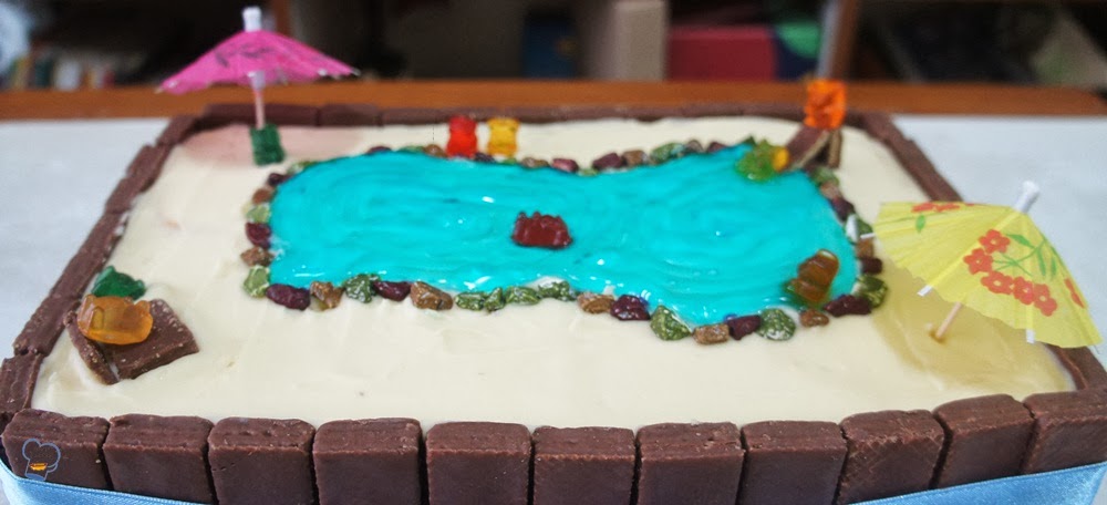 Pinay Panadera's Culinary Adventures: A Very Simple Swimming Pool Cake