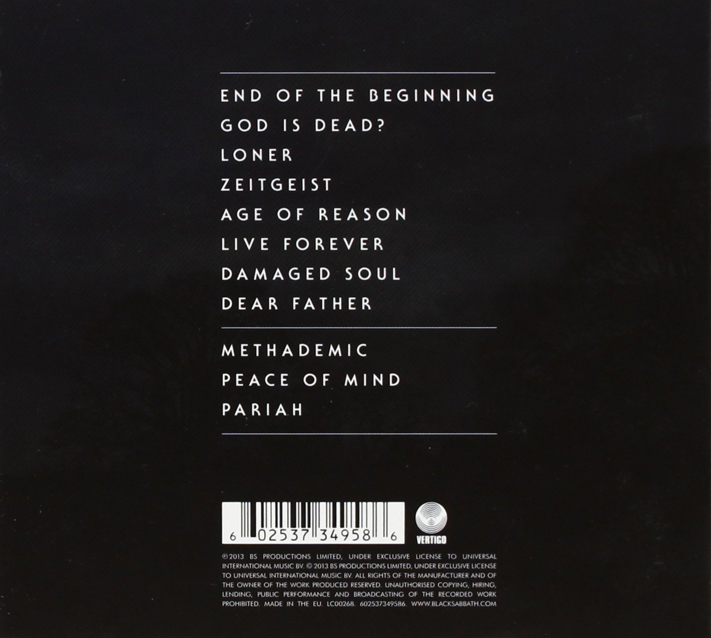 Classic Rock Covers Database: Black Sabbath - 13 (2013)