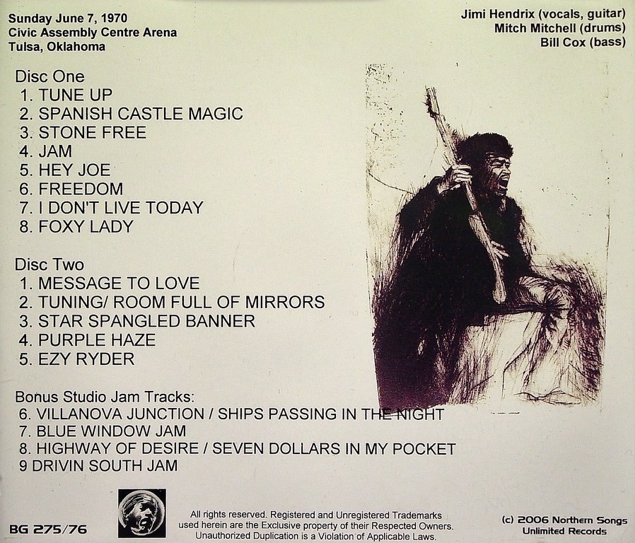 Jimi Hendrix In Concert: Assembly Center Arena/Tulsa,OK/June 7,1970