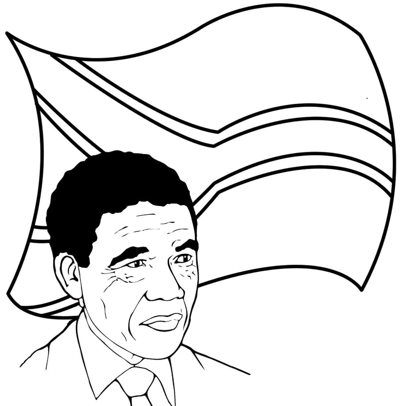 Nelson Mandela Coloring Page Coloring Pages