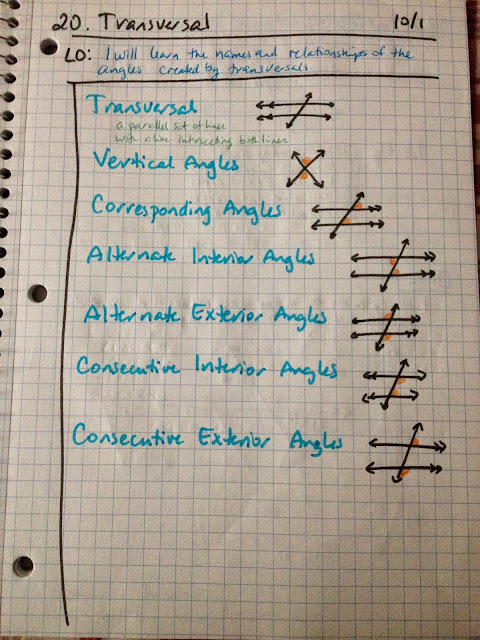 Geometry: 20. Transversals