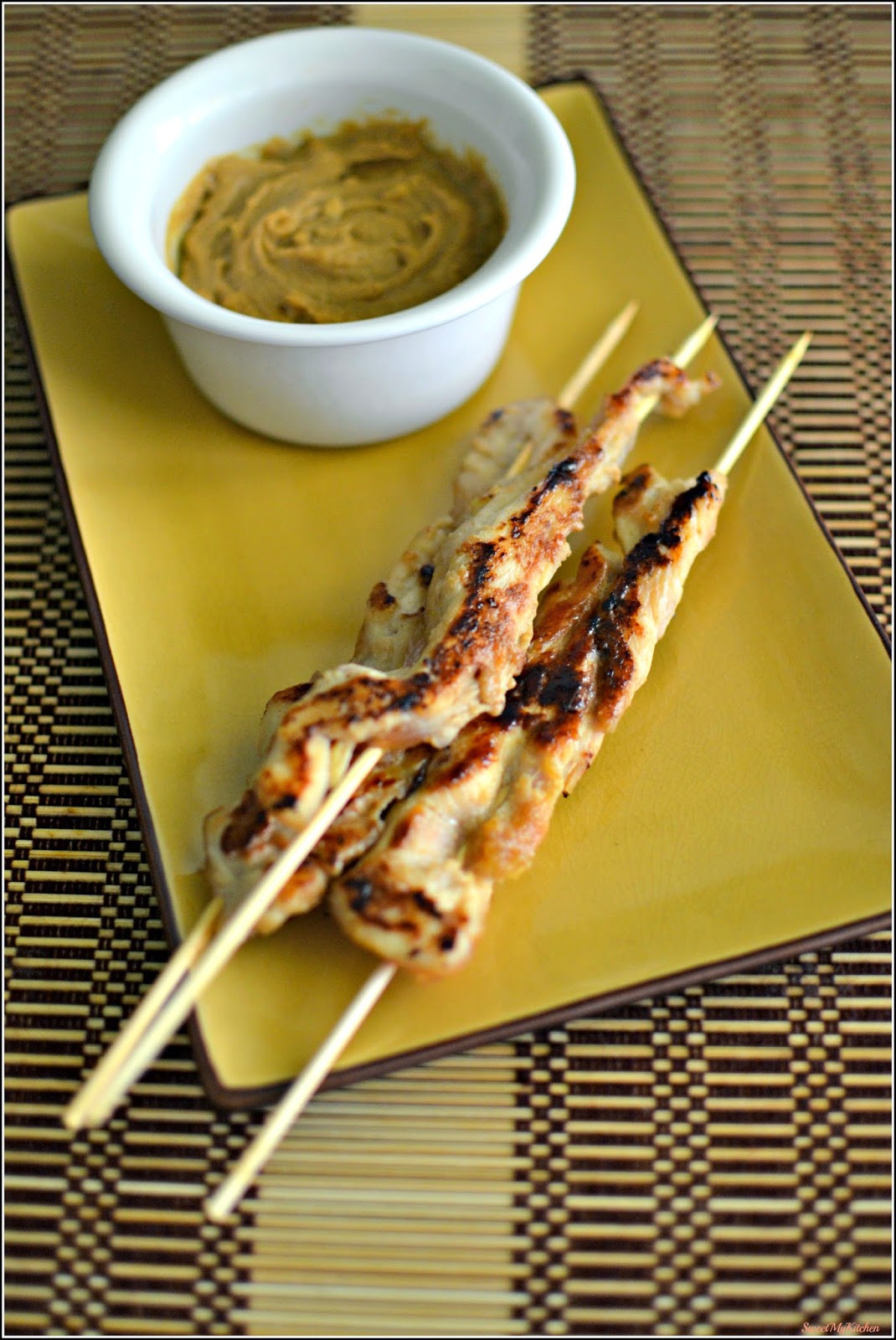 Sweet my Kitchen: Frango satay com molho de amendoim