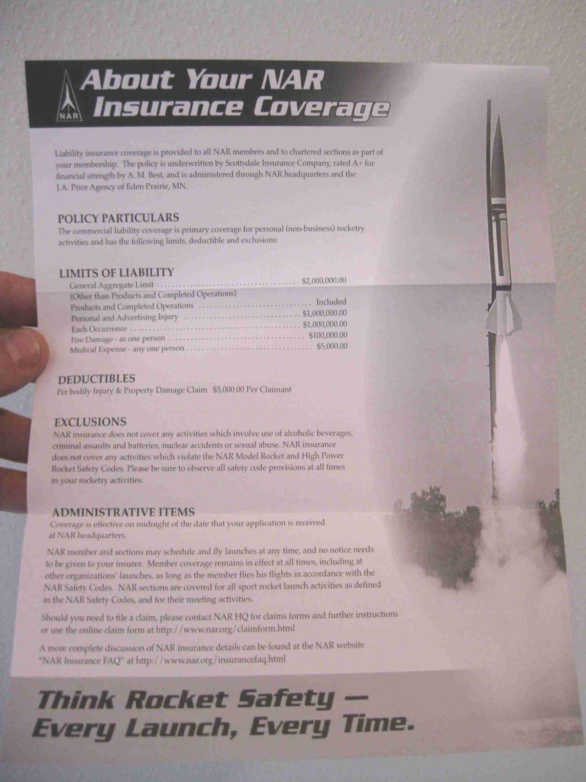 Model Rocket Building: NAR Membership Materials