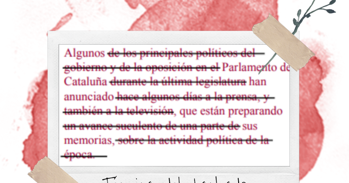 Técnica de tachado.