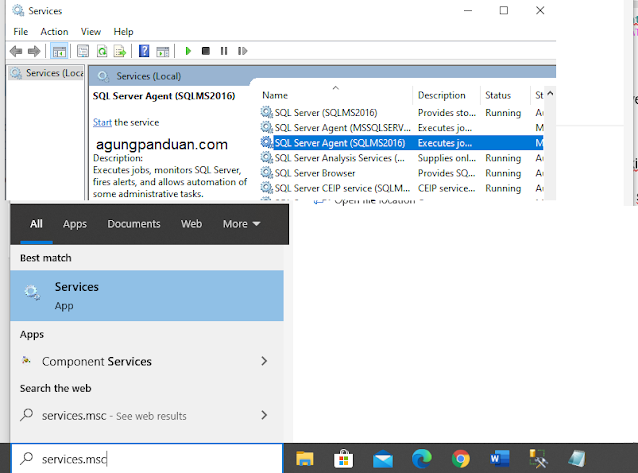 Job Schedule Pada SQL Server Dengan SSMS dan Query - AGUNG TUTORIAL