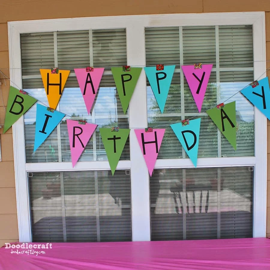 Easy Happy Birthday Pennant Banner!