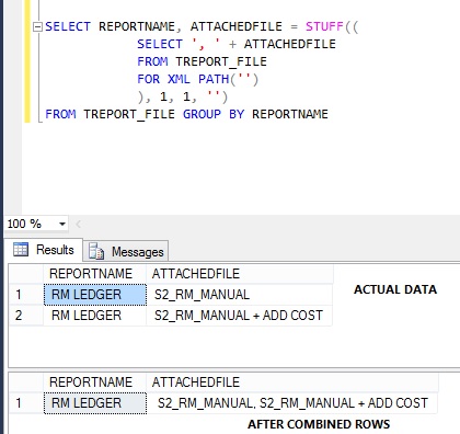 Combined Multiple Rows Data Into One Row In SQL