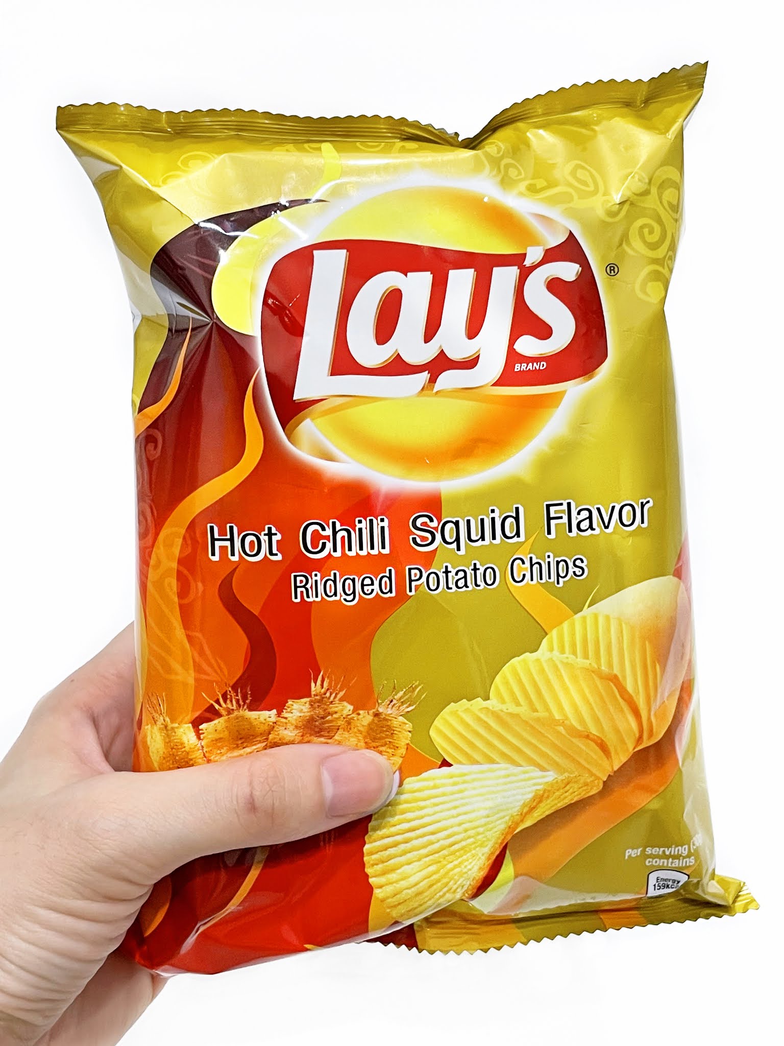 [Review] Lay's Hot Chili Squid Flavor Ridged Potato Chips - Just An ...