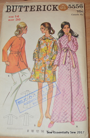Sew Essentially Sew: Butterick 5556: Vintage Style Robe
