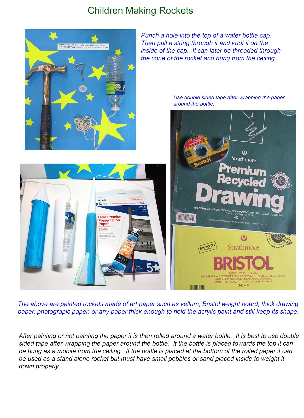 creating with children: Making Rockets With Children