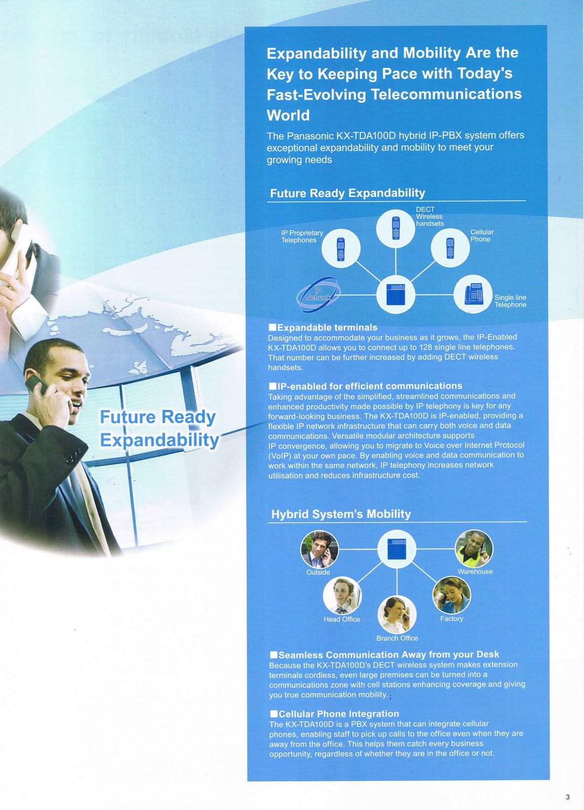 ip pabx | pabx | panasonic: KX-TDA100D