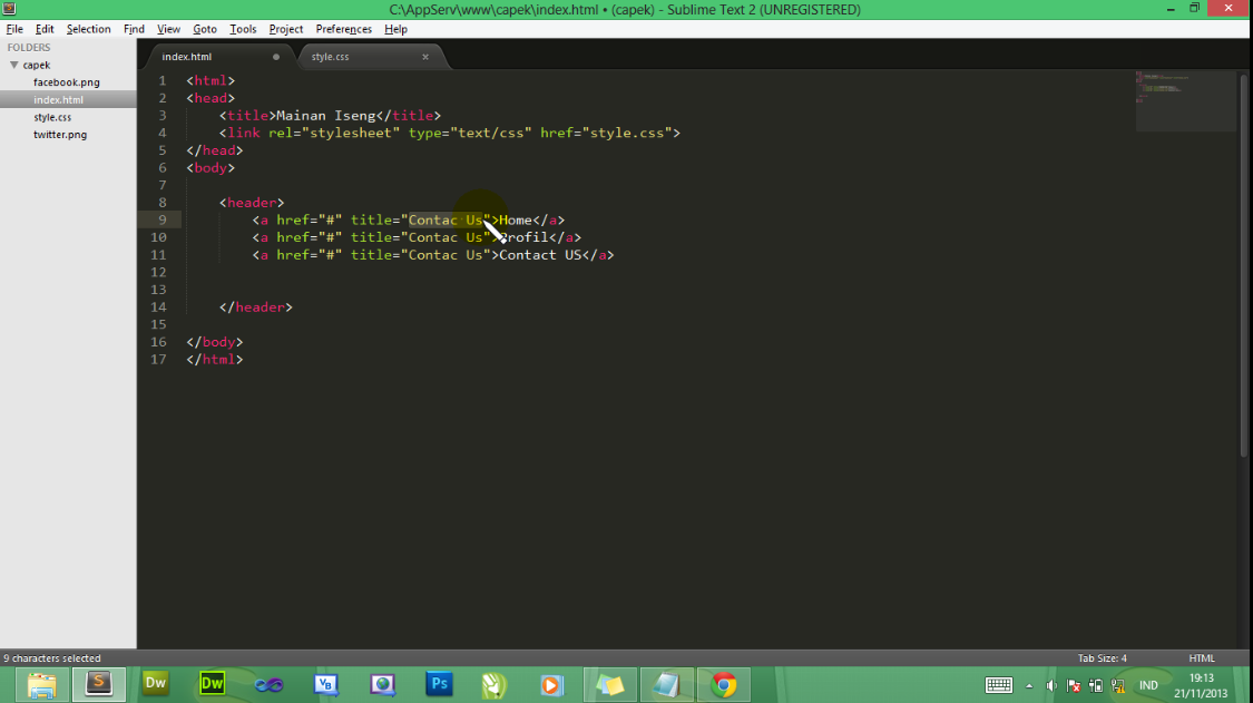 Tutorial Membuat Kerangka Website Sederhana Dengan HTML 5 | Website ...