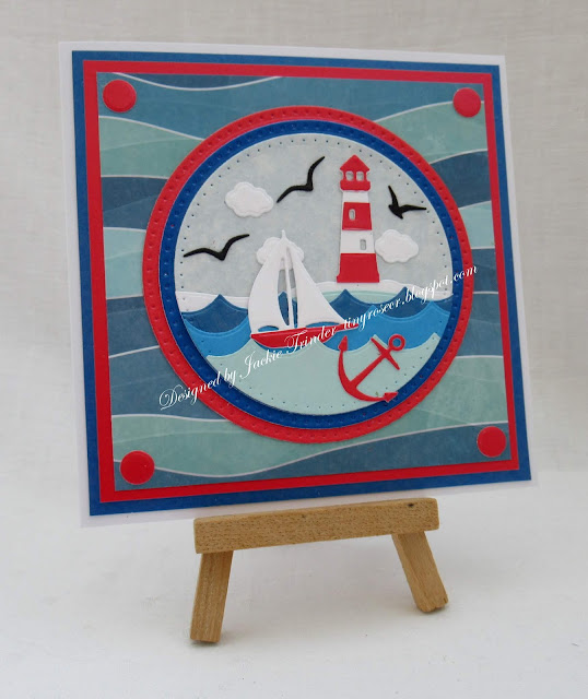 Tinyrose's Craft Room: Nautical themed Card - Red White and Blue
