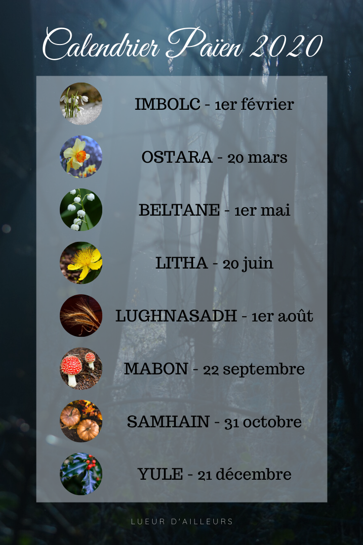 Lueur d'Ailleurs: OBJECTIFS 2020 | Calendriers lunaires & Sabbats