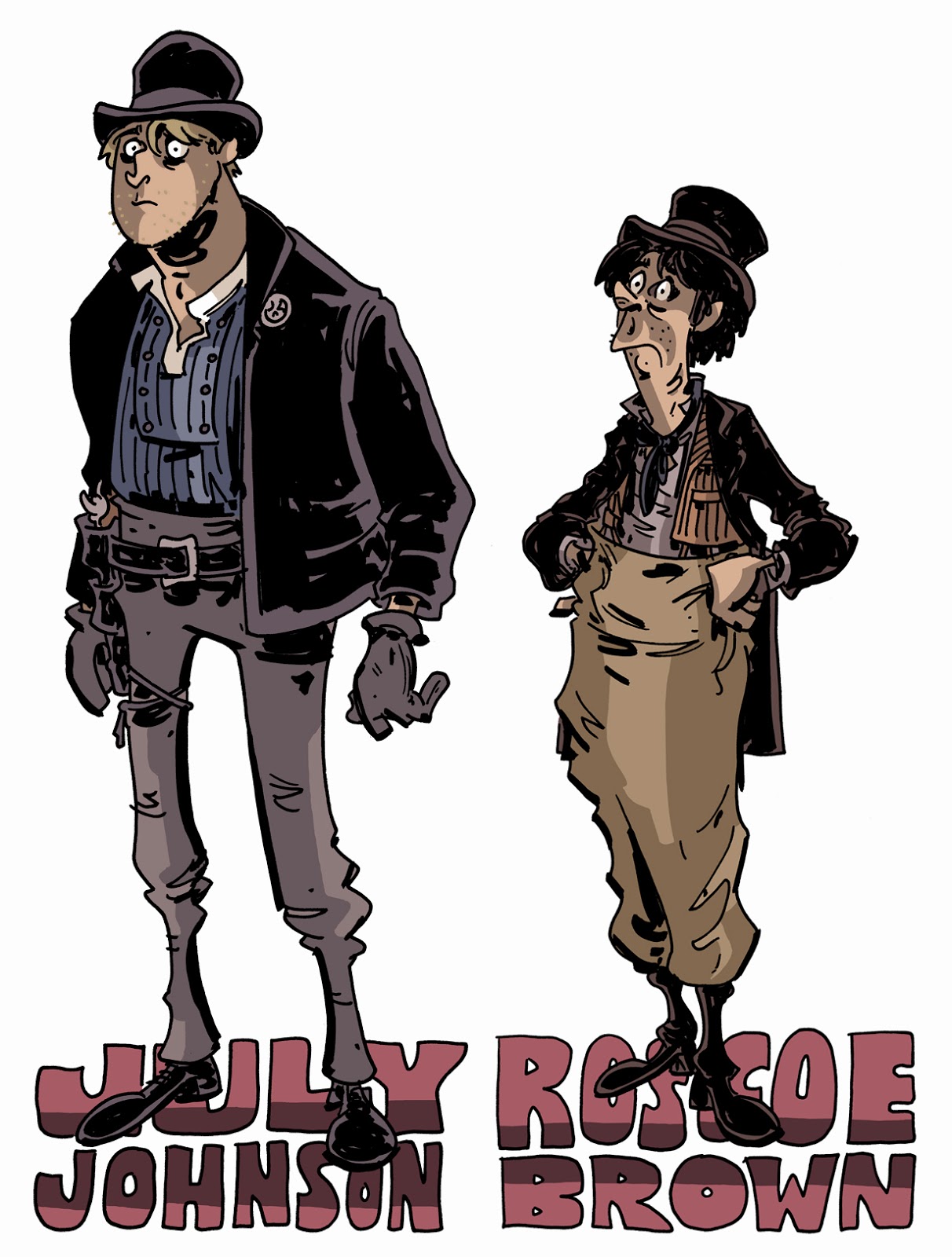 Chris Schweizer's Old Blog: Character-a-Day: July Johnson and Roscoe Brown