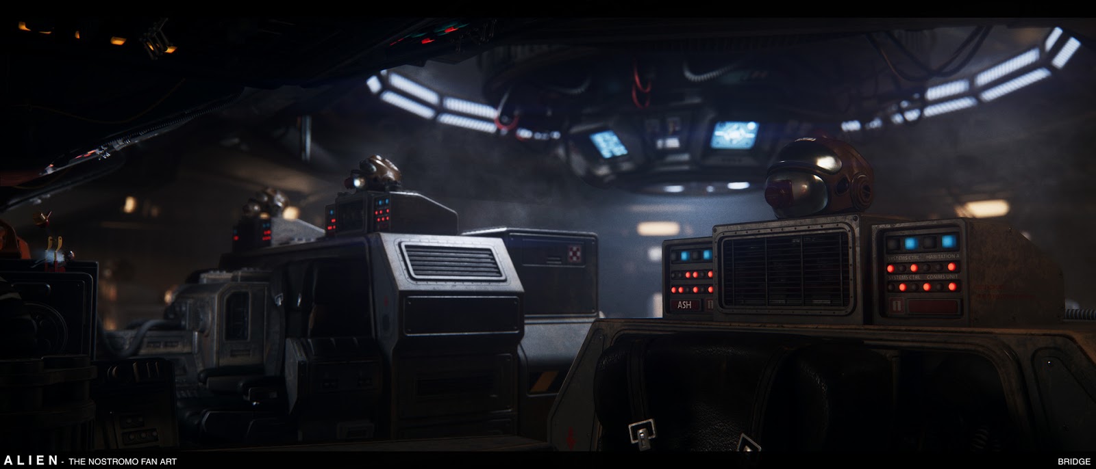 The Dork Review: Rob's Room: Alien's Nostromo Spaceship Interior by Ian ...