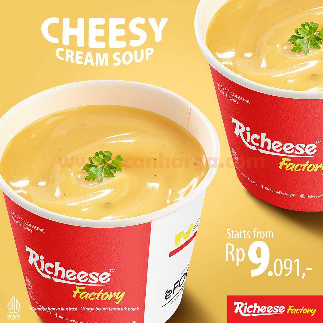 RICHEESE FACTORY CHEESY CREAM SOUP mulai RP 9.091,- - scanharga