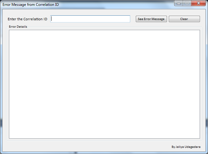 Jaliya's Blog: Tool to find the error message related to Correlation ID ...