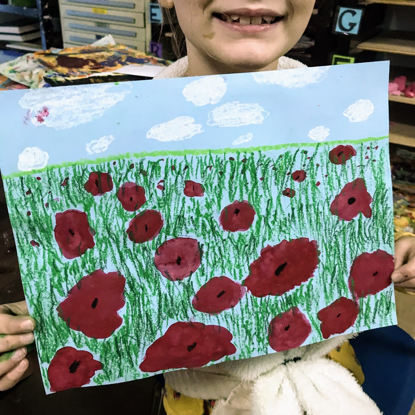 Elements of the Art Room: 1st and 2nd Veterans Day Poppies