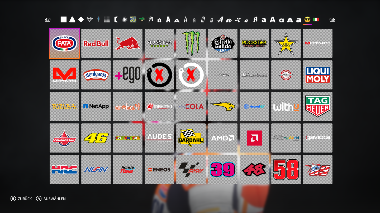 MotoGP 20: Brand Logo as Sticker