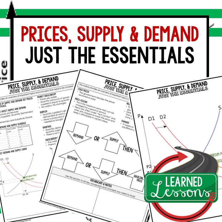 ECONOMICS Notes, Economics Activiities - Learned Lessons Teaching Materials