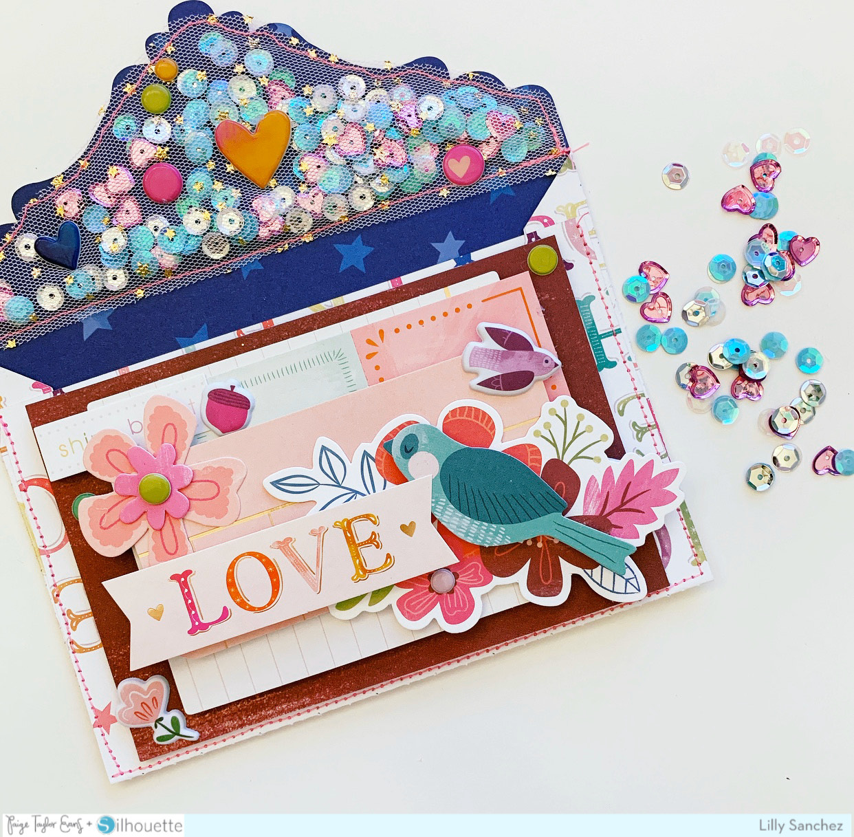 Embellished Shaker Envelope by Lilly Sanchez | Paige Taylor Evans