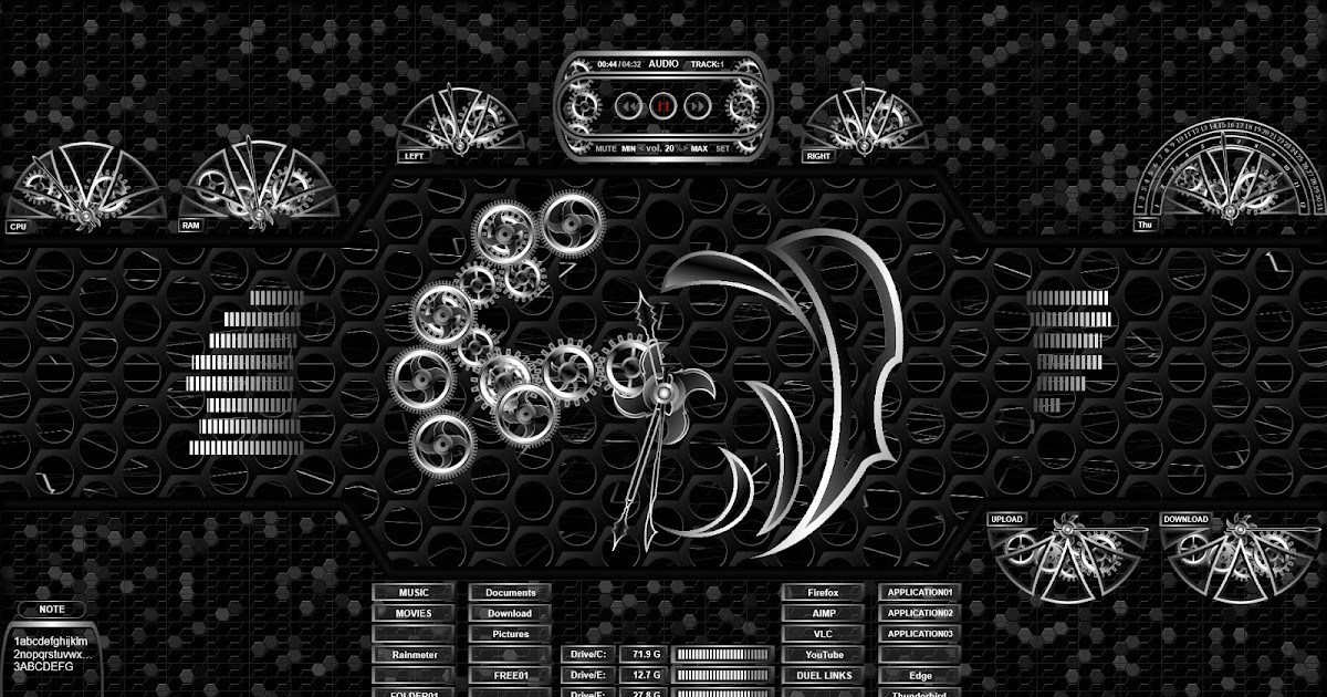 GUNPLA-Linux: Rainmeter VU-Meter