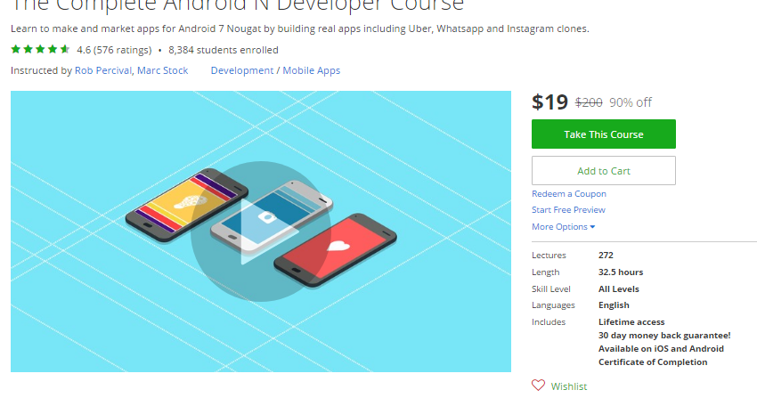 Top 5 Android Courses for Beginners to Learn Online in 2024 - Best of Lot