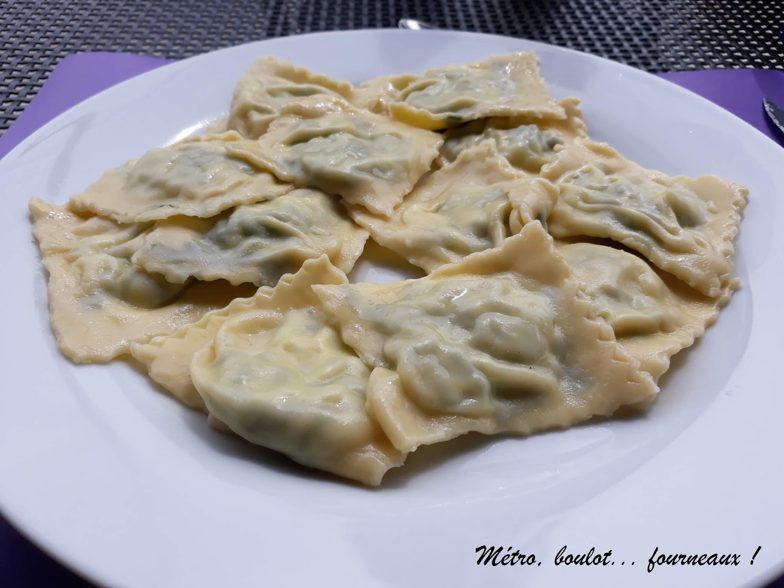 Raviolis ricotta épinards
