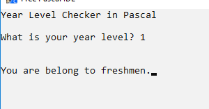 Free Programming Source Codes and Computer Programming Tutorials: Year Level Checker in Pascal