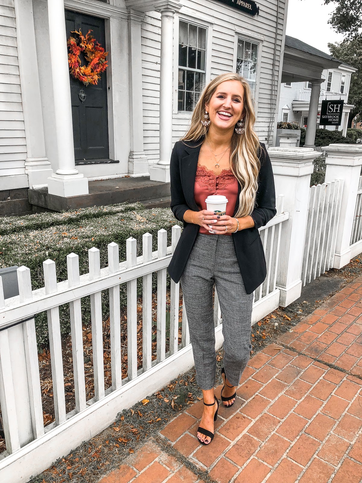 blazer // dress pants // cami