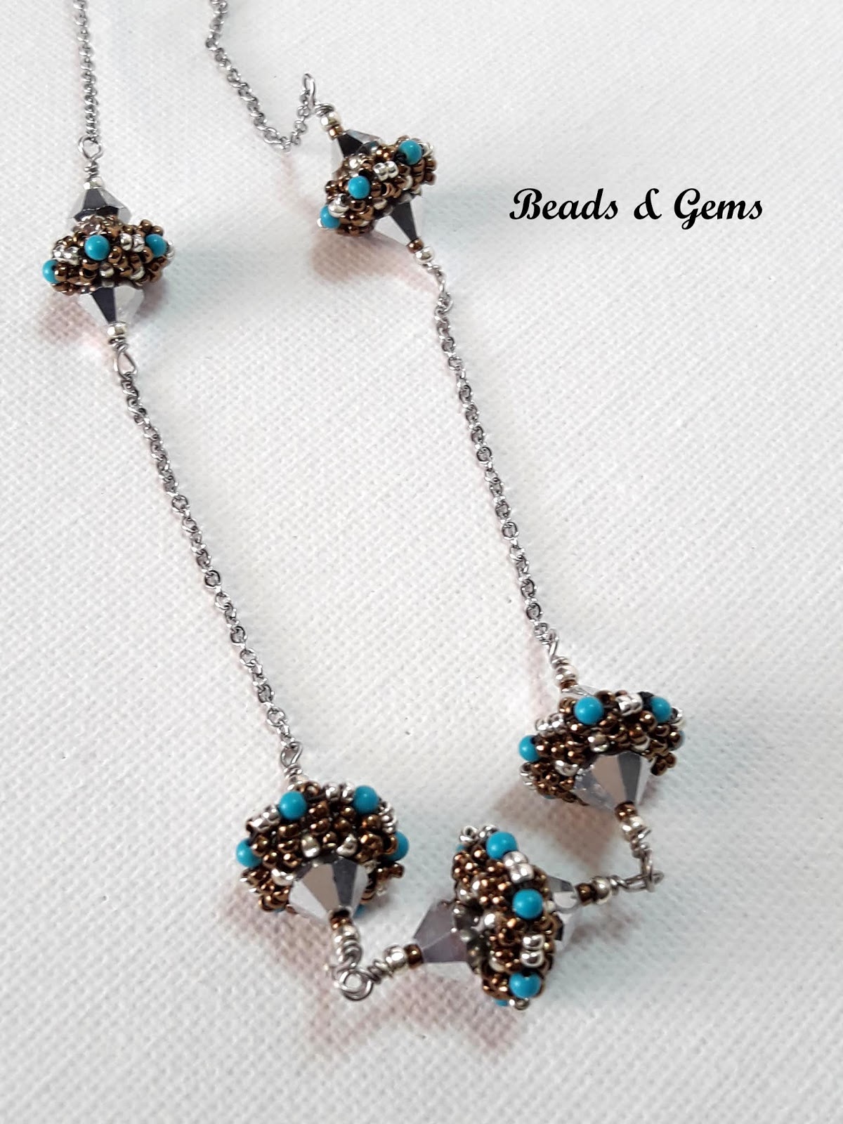 BEADS and GEMS : Κολιε απο χειροποιητες χαντρες - Neclace with handmade ...