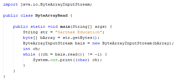 ByteArrayInputStream and ByteArrayOutputStream classes and its methods ...