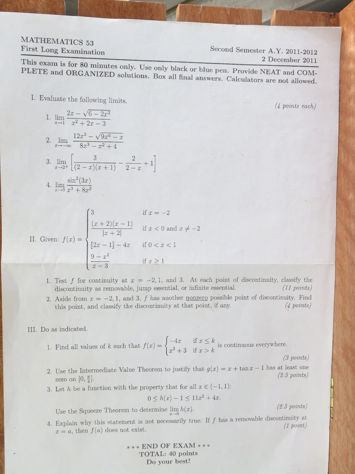 UPD Samplexes, Readings, and Materials: UPD Math 53 (Now Math 21) First ...