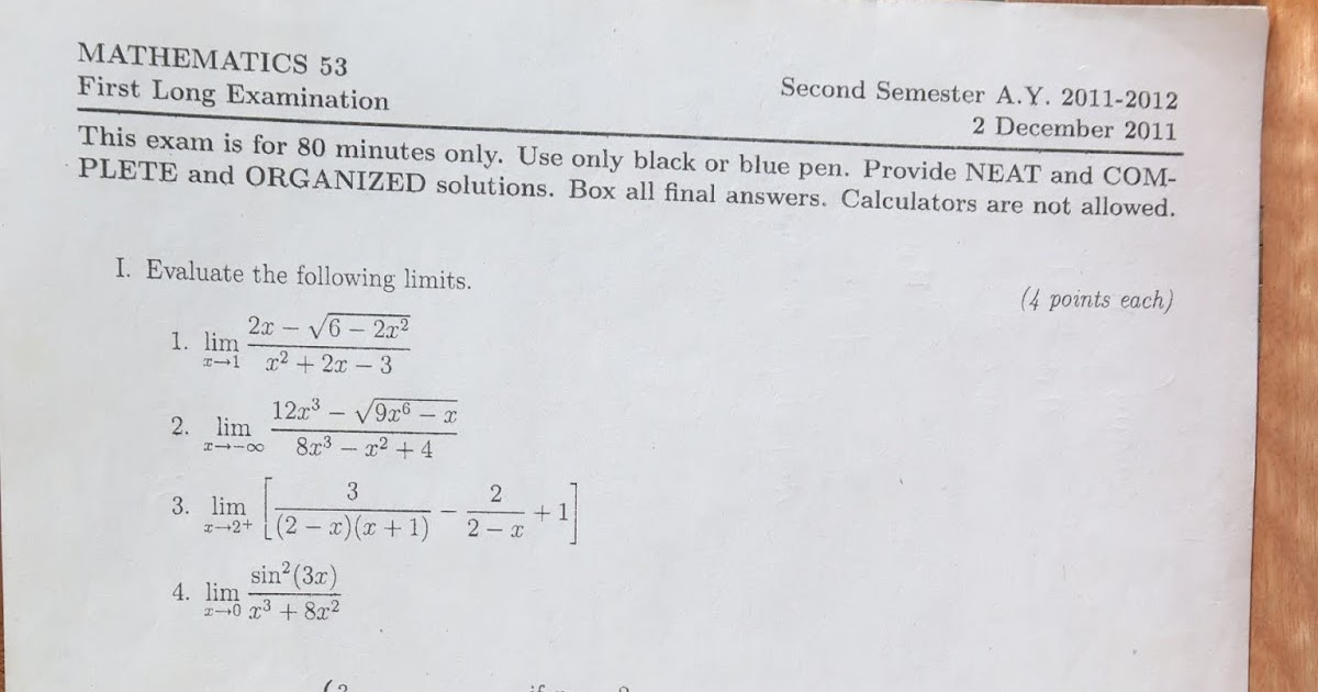 UPD Samplexes, Readings, and Materials: UPD Math 53 (Now Math 21) First ...