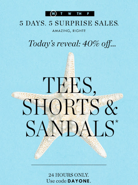 J.Crew Aficionada: 5 days, 5 surprise sales: 40% Off Tees, Shorts ...