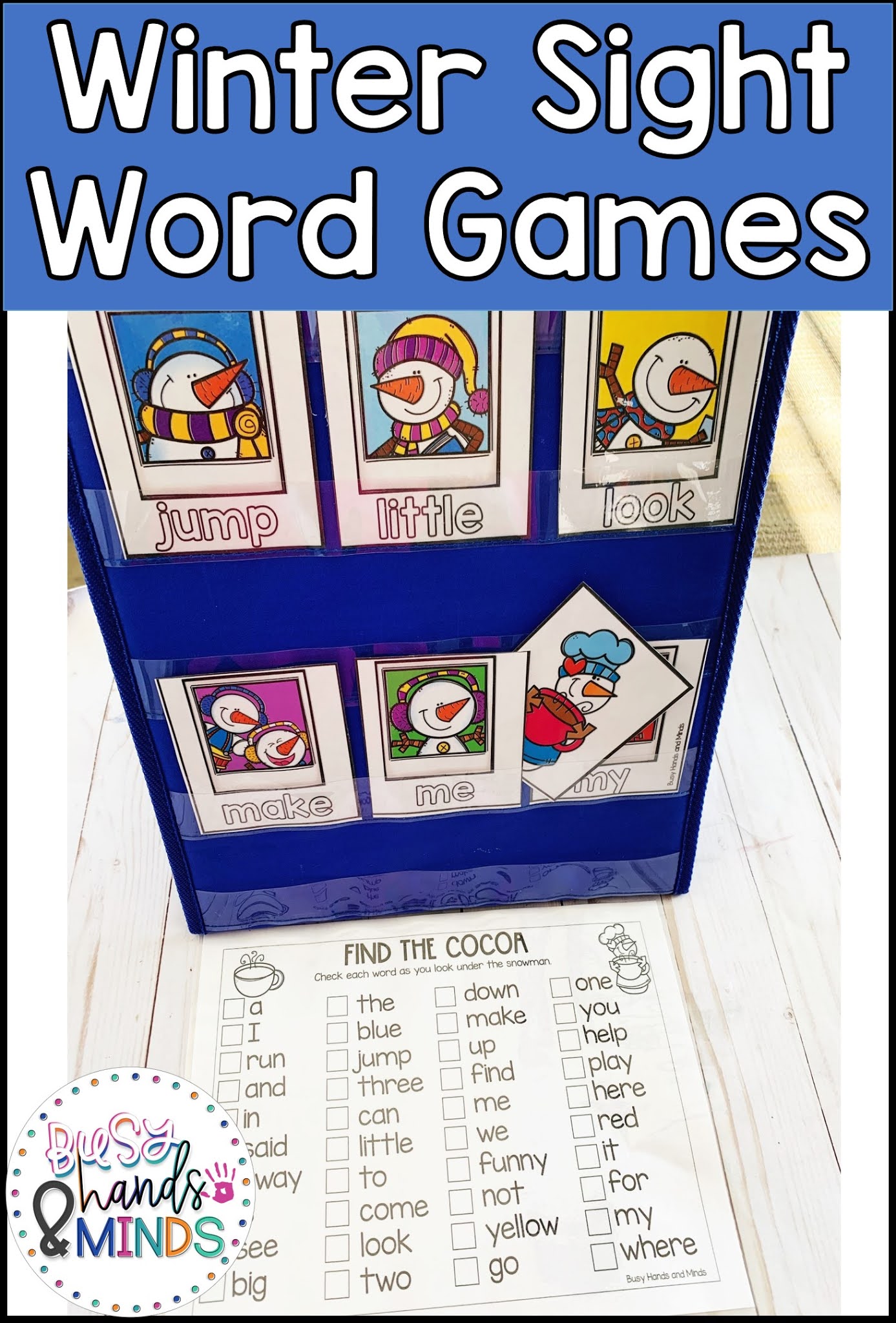 Winter Sight Word Games | Busy Hands and Minds