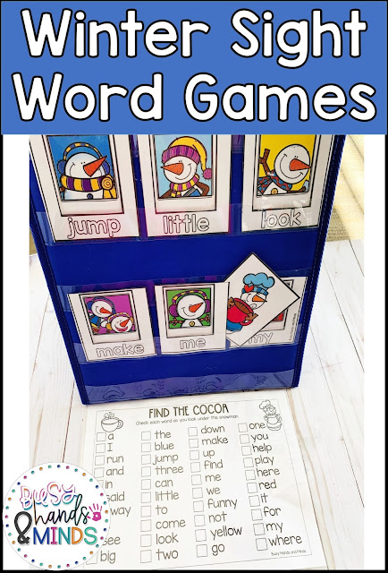 Winter Sight Word Games | Busy Hands and Minds