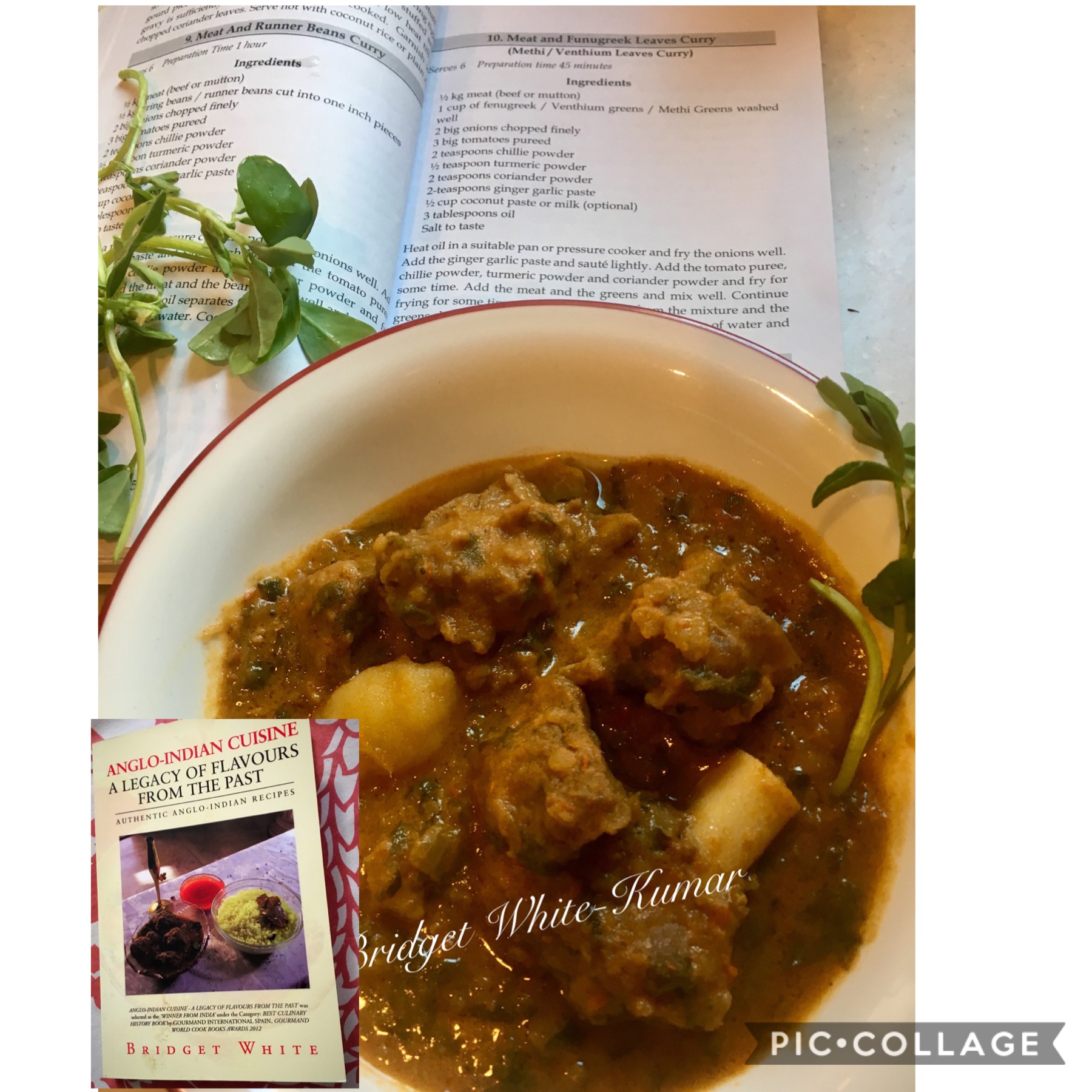 ANGLO-INDIAN CUISINE : MEAT AND FENUGREEK LEAVES CURRY