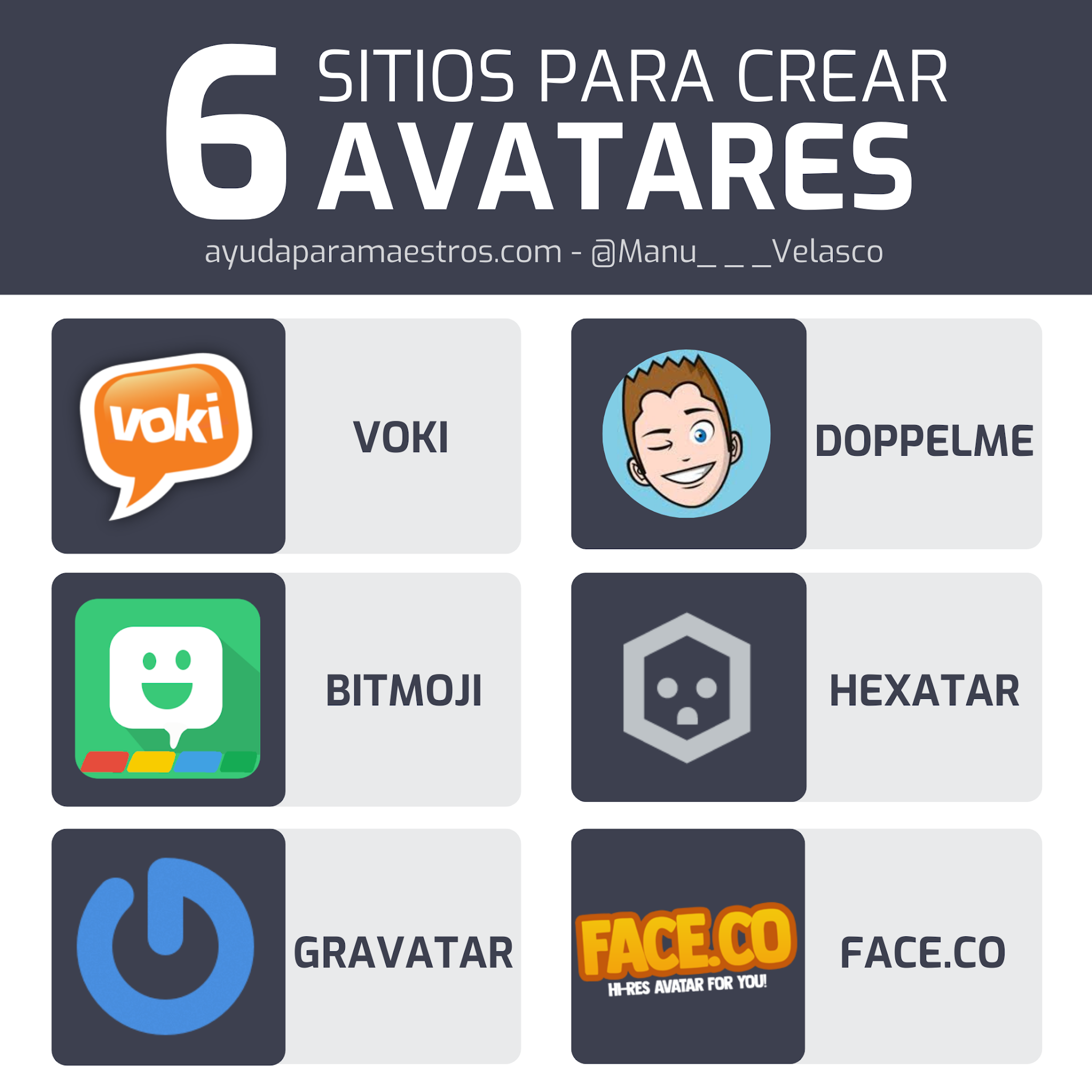 AYUDA PARA MAESTROS: 6 sitios para crear avatares AYUDA PARA MAESTROS: 6 sitios para crear avatares