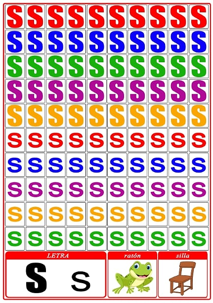 LETRA S PARA RECORTAR