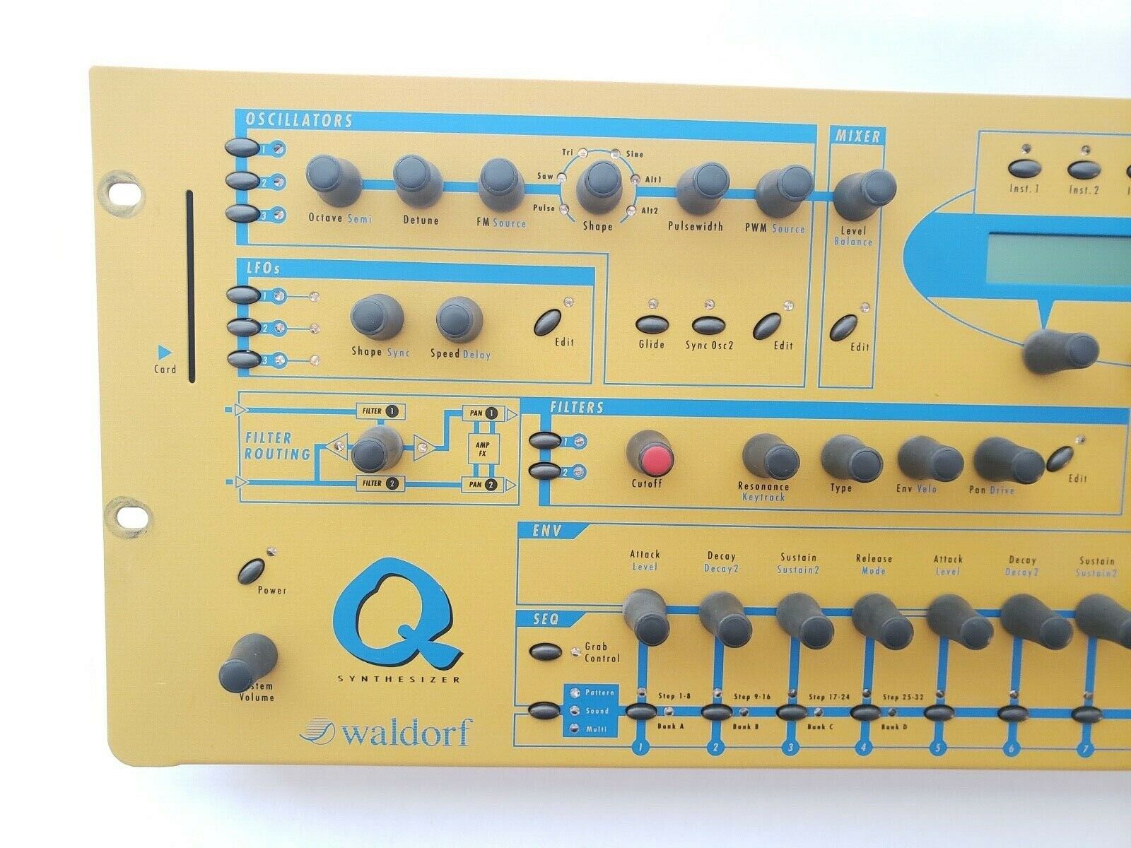 MATRIXSYNTH: Yellow Waldorf Q Rack SN 030925988