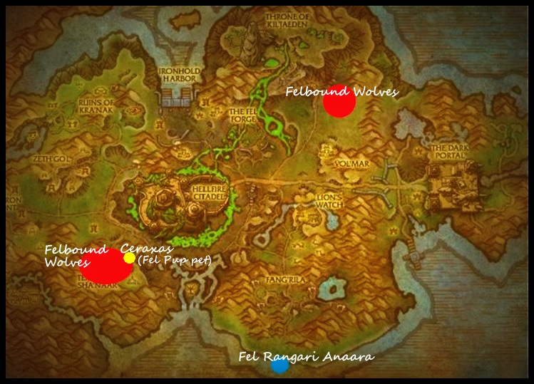 WoW Rare Spawns: My Fantastic New Fel Friend (How to Tame a Green Fel ...