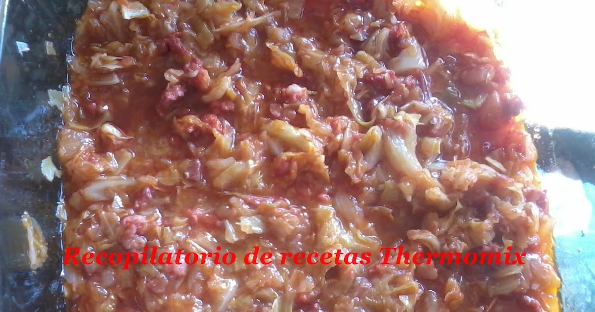 Recopilatorio de recetas thermomix: Repollo con chorizo en thermomix