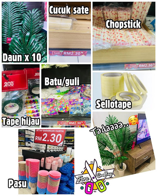 Kuconteng Diari: Deco DIY Pokok Bunga Guna Barang Eco